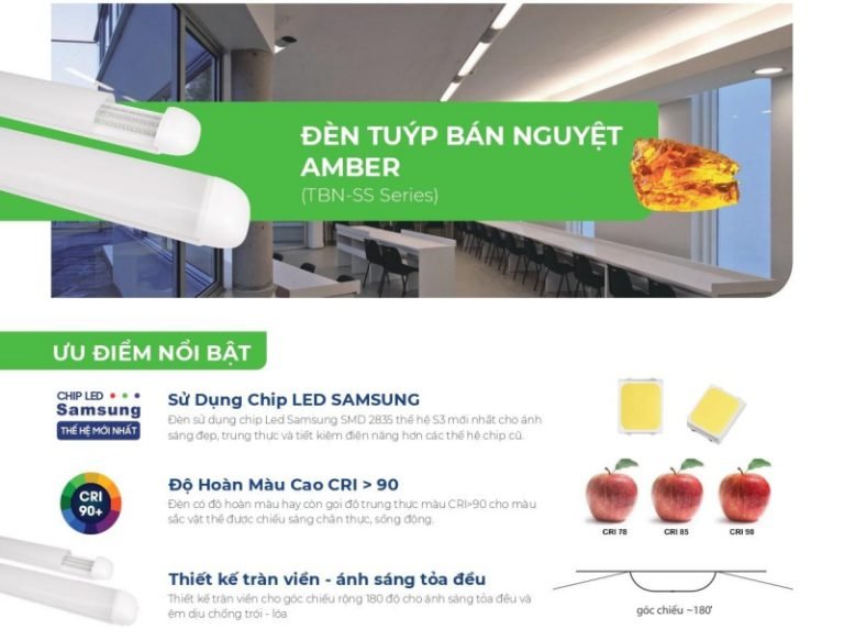 Đèn tuýp led bán nguyệt 18W AMBER đổi màu 60cm Kingled